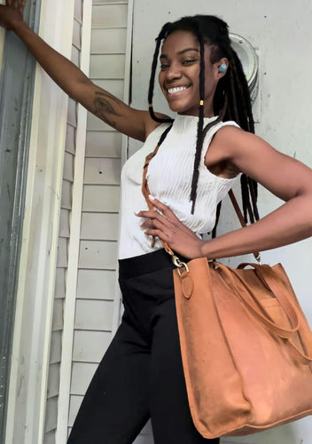 'Almost Perfect' Large Lola Zipper Crossbody Tote | Portland Leather Goods