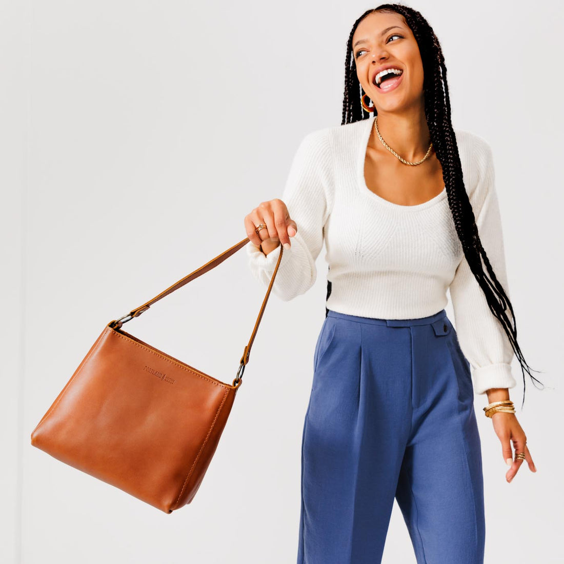 'Almost Perfect' Triangle Shoulder Bag | Portland Leather Goods